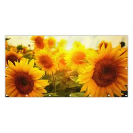 MuchoWow Balkonsichtschutz Sonnenblume