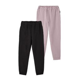 name it Sweatpants Mädchen Jogginghose 2er-Set Basic Sweat Pants NKFSWEAT (2-tlg) 5506 in Schwarz-Pink