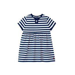 Petit Bateau A-Linien-Kleid Petit Bateau kurzärmeliges gestreiftes Baby Kleid in blau / weiß