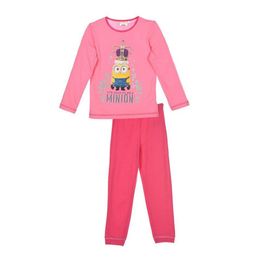 Minions Schlafanzug Kinder Mädchen Schlafanzug Kinder Pyjama Langarm Shirt + Schlaf-Hose (2 tlg)