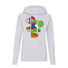 Blondie & Brownie Blondie & Brownie Hoodie Damen Yoshi & Mario Gaming Geek Konsole Retro Luigi mit Kaputze