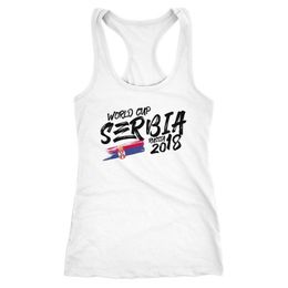 MoonWorks Tanktop Damen Tanktop Serbien Serbia Србија Fußball WM Weltmeisterschaft 2018 World Cup Fan-Shirt MoonWorks®