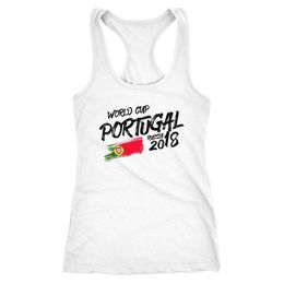 MoonWorks Tanktop Damen Tanktop Portugal Fußball WM Weltmeisterschaft 2018 World Cup Fan-Shirt MoonWorks®
