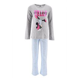 Disney Minnie Mouse Schlafanzug Kinder Mädchen Schlafanzug Kinder Pyjama Langarm Shirt + Schlaf-Hose (2 tlg) Mini Maus