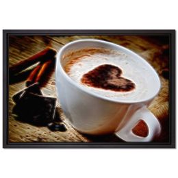 Pixxprint Leinwandbild Kaffeetasse