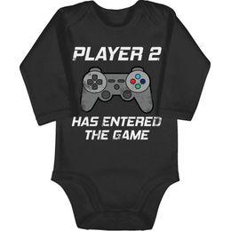 Shirtracer Shirtbody Player 2 has entered the game Controller grau Partner-Look Familie Baby