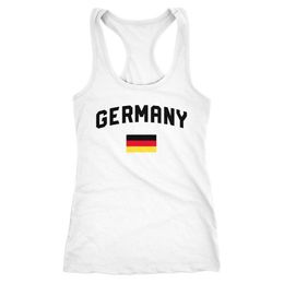 MoonWorks Tanktop Damen Deutschland Tanktop Fußball WM Weltmeisterschaft 2018 World Cup Fan-Shirt Germany MoonWorks®
