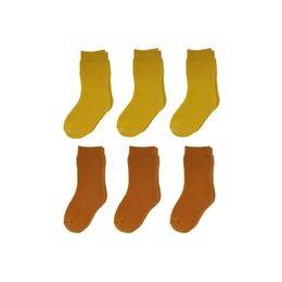 Yalion Langsocken Kinder Socken Vollplüsch (6-Paar) Elastisch Wärmend