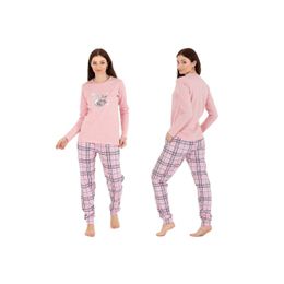 LOREZA Schlafanzug Schlafanzug Pyjama langarm- Interlock