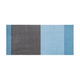 Tica Copenhagen - Stripes Horizontal Läufer, 90 x 200 cm, light / dusty blue / steelgrey