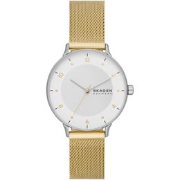 Quarzuhr Skagen "RIIS, SKW3092" Armbanduhren goldfarben Damen Quarzuhren