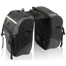 Gepäckträgertasche Xlc "Doppelpacktasche" Taschen Gr. B/H/T: 29 cm x 14 cm x 34 cm, grau (anthrazit, schwarz) Gepäckträgertaschen