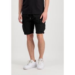 Sweatshorts Alpha Industries "ALPHA Men - Cargo Shorts Ripstop Jogger Short" Gr. M, Normalgrößen, schwarz (black) Herren Hosen Shorts