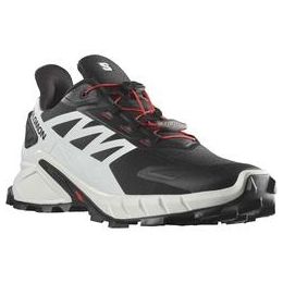 Trailrunningschuh SALOMON "SUPERCROSS 4" Gr. 41, schwarz-weiß (weiß, schwarz) Schuhe Herren Outdoor-Schuhe