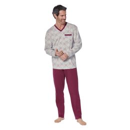 King´S Club Schlafanzug KINGS CLUB Gr. 60/62, bunt (blau, bordeau) Herren Homewear-Sets Nachtwäsche