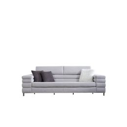 JVmoebel 3-Sitzer Weiß Dreisitzer Luxus 3-er Sofa Wohnzimmer Möbel Holzgestell Couch