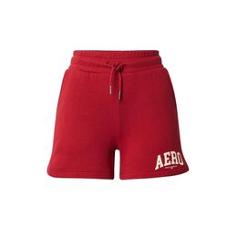 AÉROPOSTALE Shorts Damen Größe 34 rubinrot / weiß
