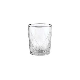 Butlers Glas UPSCALE Glas mit Silberrand 345ml