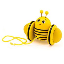 Kids Euroswan Nachziehspielzeug Baby Ziehspielzeug aus Holz Biene