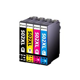 faedra Druckerpatronen Epson 502 XL für Workforce WF-2860 DWF 2865 DWF Tintenpatrone (Packung