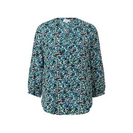 s.Oliver Bluse Damen Größe XXL blau / schwarz / naturweiß