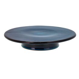 Bitz Servierplatte Tortenplatte auf Fuß dark blue 30 x 5