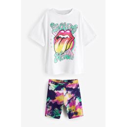 next T-Shirt & Shorts Übergroßes T-Shirt und Shorts Rolling Stones (2-tlg)
