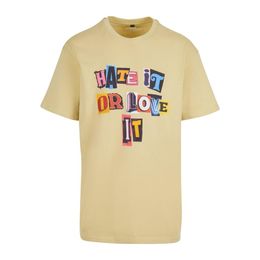 MT Upscale Shirt 'Hate it or Love it' female Yellow size 4XL