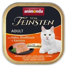 animonda Vom Feinsten Adult mit Schlemmerkern 32x100g Huhn, Rindfleisch & Karotte