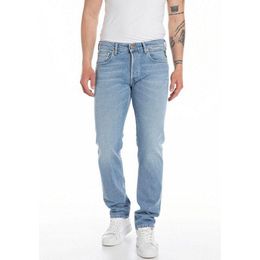 Replay Straight-Jeans GROVER in vielen verschiedenen Waschungen, mit Stretch, blau