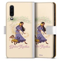 DeinDesign Handyhülle Offizielles Lizenzprodukt Prinzessin Wish Better Together, Huawei P30 Hülle Handy Flip Case Wallet Cover Handytasche Leder, weiß