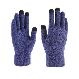 FIDDY Strickhandschuhe Strickhandschuhe Winter Handschuhe Herren Damen Touchscreen Winterhandschuhe Flexible und Angenehm Weiche Fingerhandschuhe