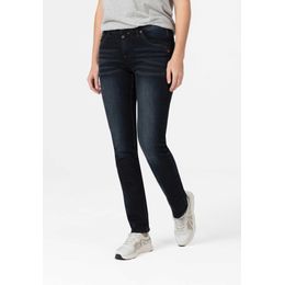 Slim-fit-Jeans Timezone "Slim TahilaTZ Womenshape" Gr. 26, Länge 34, schwarz Damen Jeans 5-Pocket-Jeans Röhrenjeans