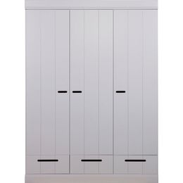 Garderobenschrank Woood "Connect" Schränke Gr. B/H/T: 140 cm x 195 cm x 53 cm, grau Garderobenschränke