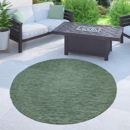 Teppich Home Affaire "Venedig" Teppiche Gr. Ø 200 cm, 5 mm, 1 St., grün Esszimmerteppiche Flachgewebe, Sisal-Optik, meliert, UV-beständig, Outdoor geeignet