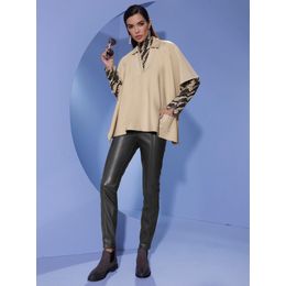 CRÉATION L Shirtjacke CREATION L "Shirt-Poncho" Gr. 2, beige (sand) Damen Shirts V-Shirts