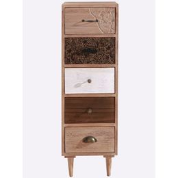 Kommode HEINE HOME Sideboards Gr. B/H/T: 30 cm x 95 cm x 26 cm, braun (braun, natur) Kommode