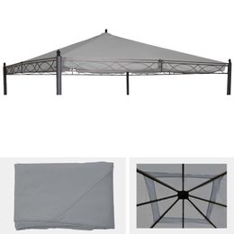 MCW Ersatzbezug f&uuml;r Dach Pergola Pavillon Calpe 4x4m ~ hellgrau