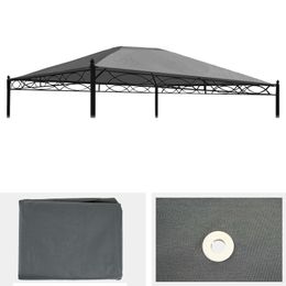 MCW Ersatzbezug f&uuml;r Dach Pergola Pavillon Calpe 4x3m ~ grau
