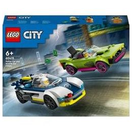 Lego Verfolgungsjagd mit Polizeiauto und Muscle Car