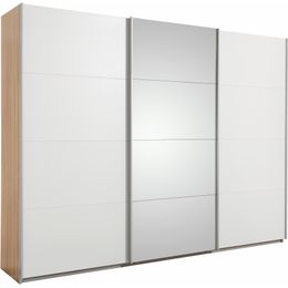 Schwebetürenschrank Rauch "Gandra" Schränke Gr. B/H/T: 271 cm x 210 cm x 62 cm, 3 St., weiß (struktureichefarben hell, weiß) Schwebetürenschränke und Schiebetürenschränke