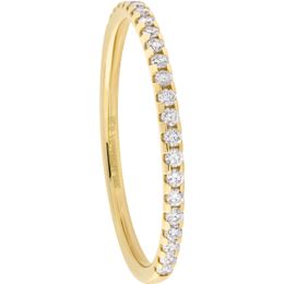 MONCARA Damen Ring, 585er Gold mit 23 Diamanten, zus. ca. 0,20 Karat, gold