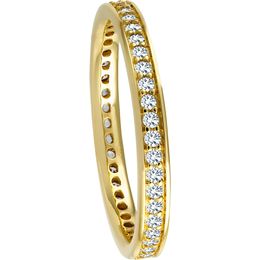 MONCARA Damen Ring, 585er Gold mit 41 Diamanten, zus. ca. 0,5 Karat, gold