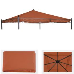 MCW Ersatzbezug für Dach Pergola Pavillon Calpe 4x4m ~ terracotta-braun