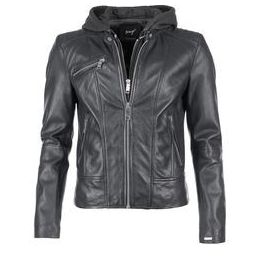 Lederjacke Maze "Mico" Gr. S, grau (anthracite) Damen Jacken