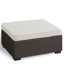 Allibert Gartenlounge-Hocker Salta Hocker braun mit Sunbrella Kissen