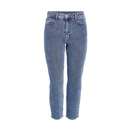 Noisy may Slim-fit-Jeans Lockere Ankle Jeans Slim Fit Denim Hose High Waist NMMONI 6759 in Blau