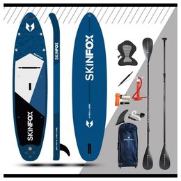 Skinfox Inflatable SUP-Board SKINFOX SEAPIKE CARBON-SET (335x78x15) 4-TECH L-CORE SUP Paddelboard blau