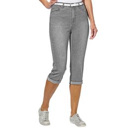Caprijeans Casual Looks Gr. 36, Normalgrößen, grau (grey denim) Damen Jeans Caprijeans 3/4