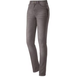 5-Pocket-Jeans Casual Looks Gr. 21, Kurzgrößen, grau (taupe, denim) Damen Jeans 5-Pocket-Jeans